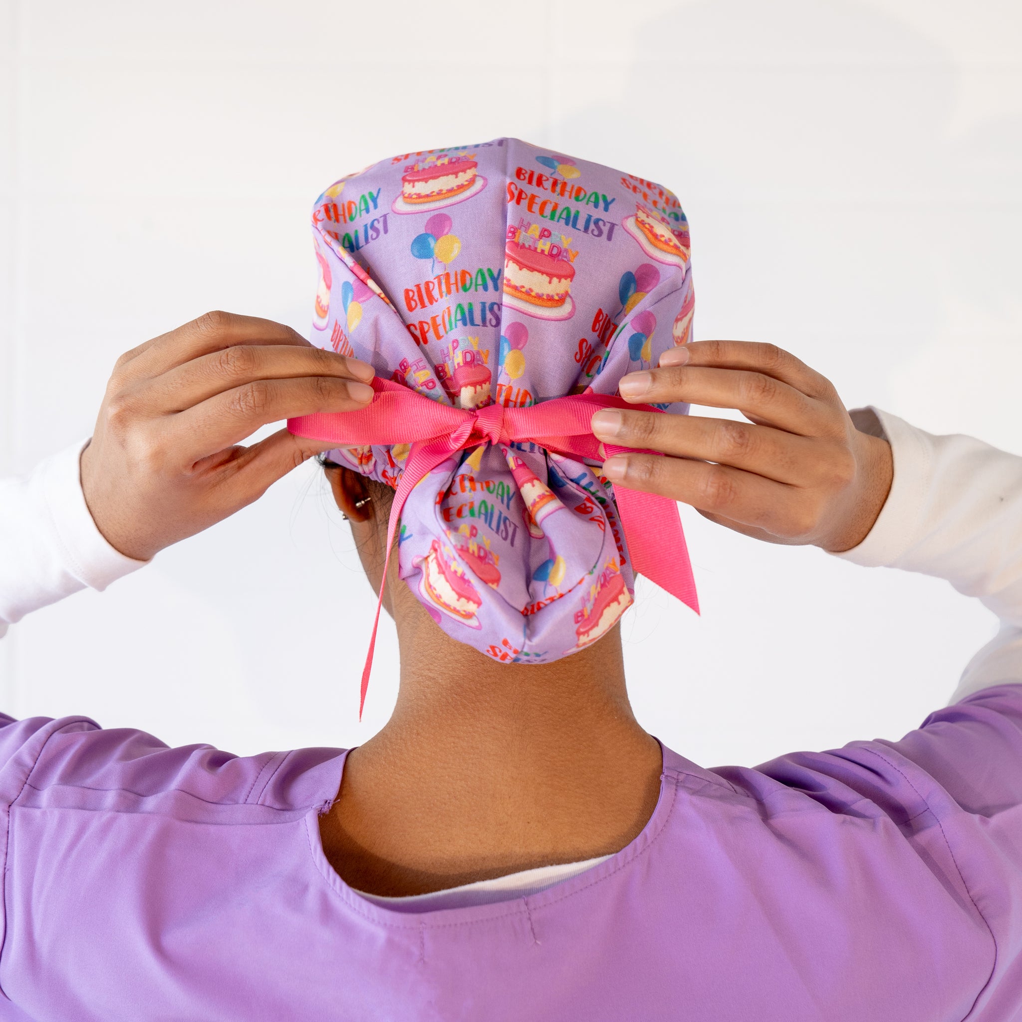 Ribbon Tie Ponytail Scrub Caps – Louis + Phil